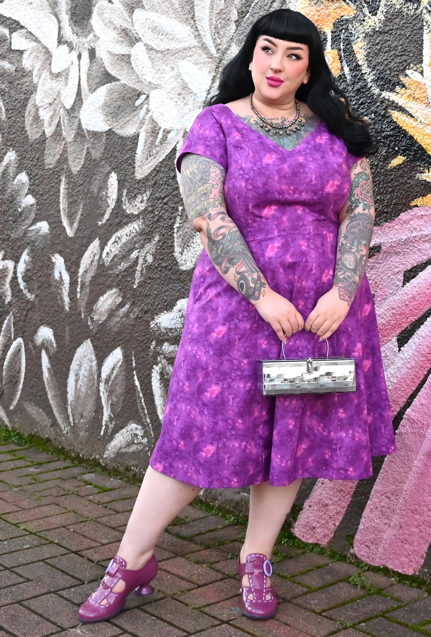 Yvonne - Magenta Mirage - Watercolour Print – Cherry Velvet