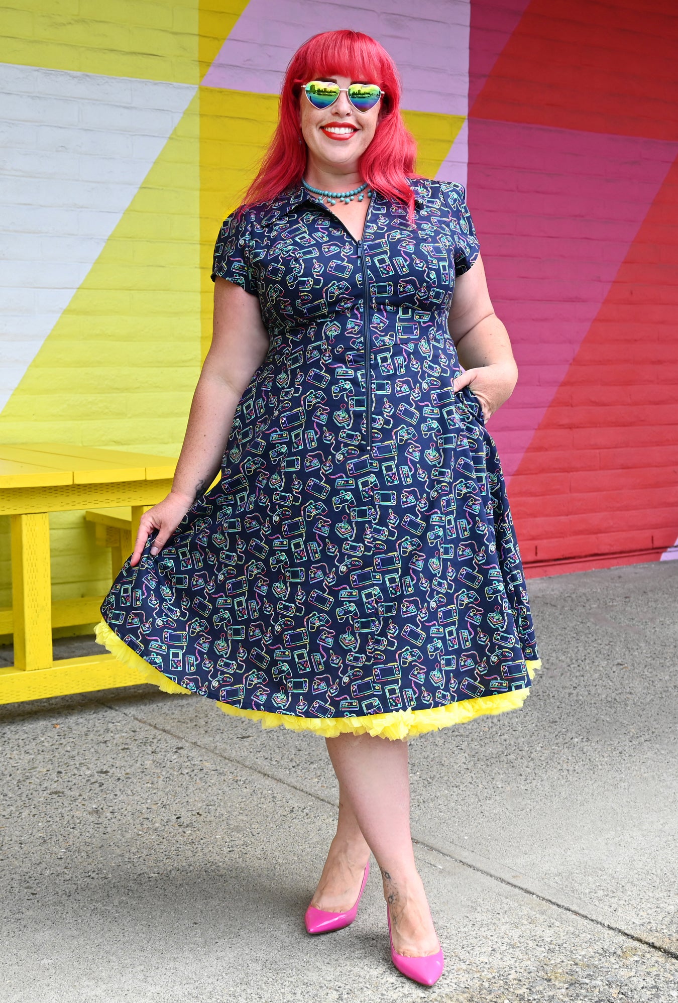 Marie - Level up Lovely - Gamer Dress – Cherry Velvet