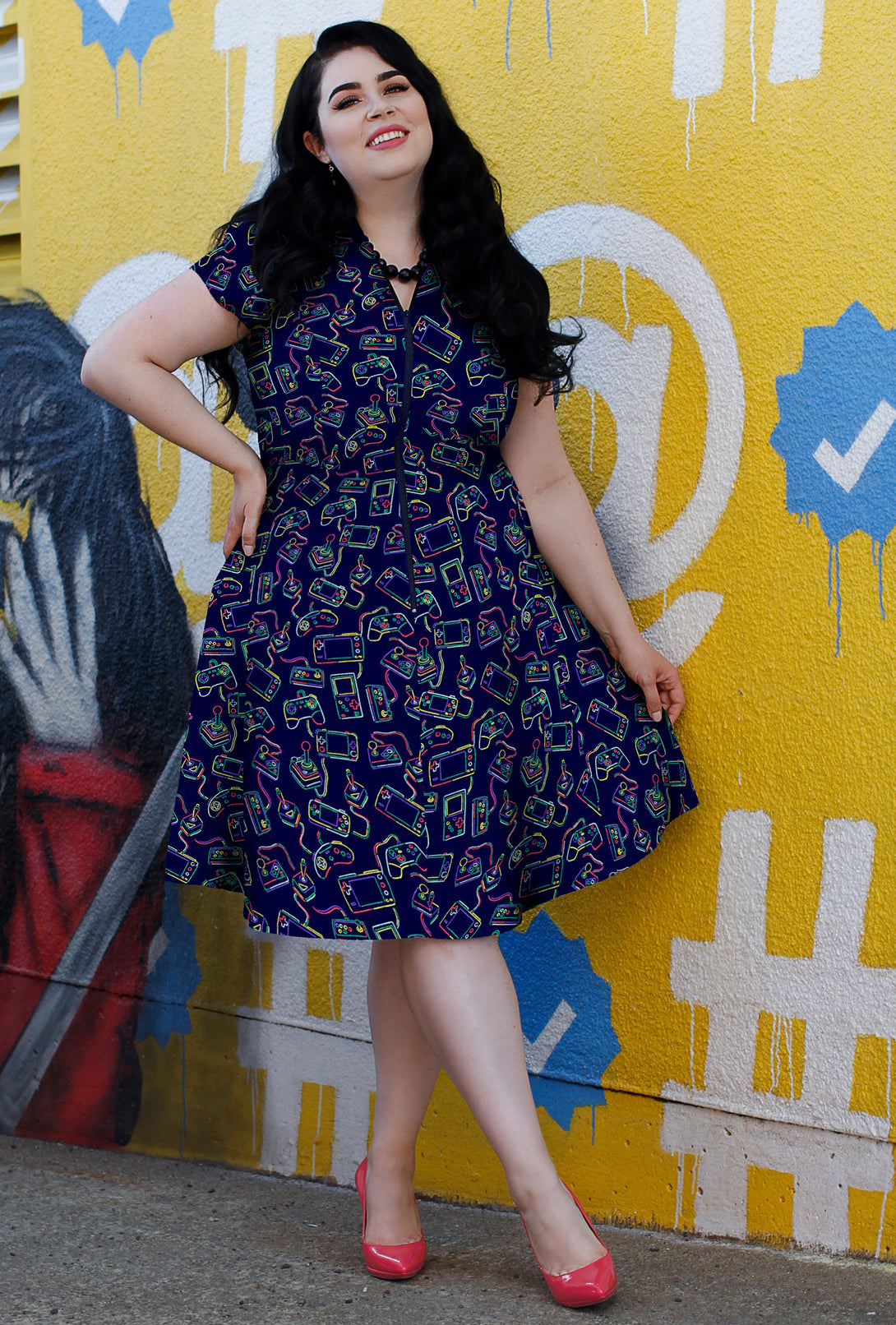 Marie - Level up Lovely - Gamer Dress – Cherry Velvet