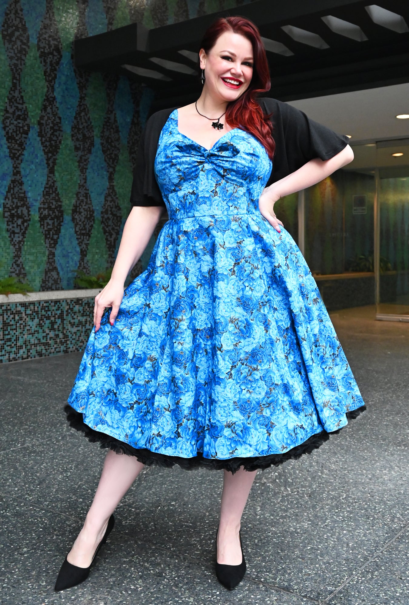 Diane - Blue Me Away - Floral Dress – Cherry Velvet