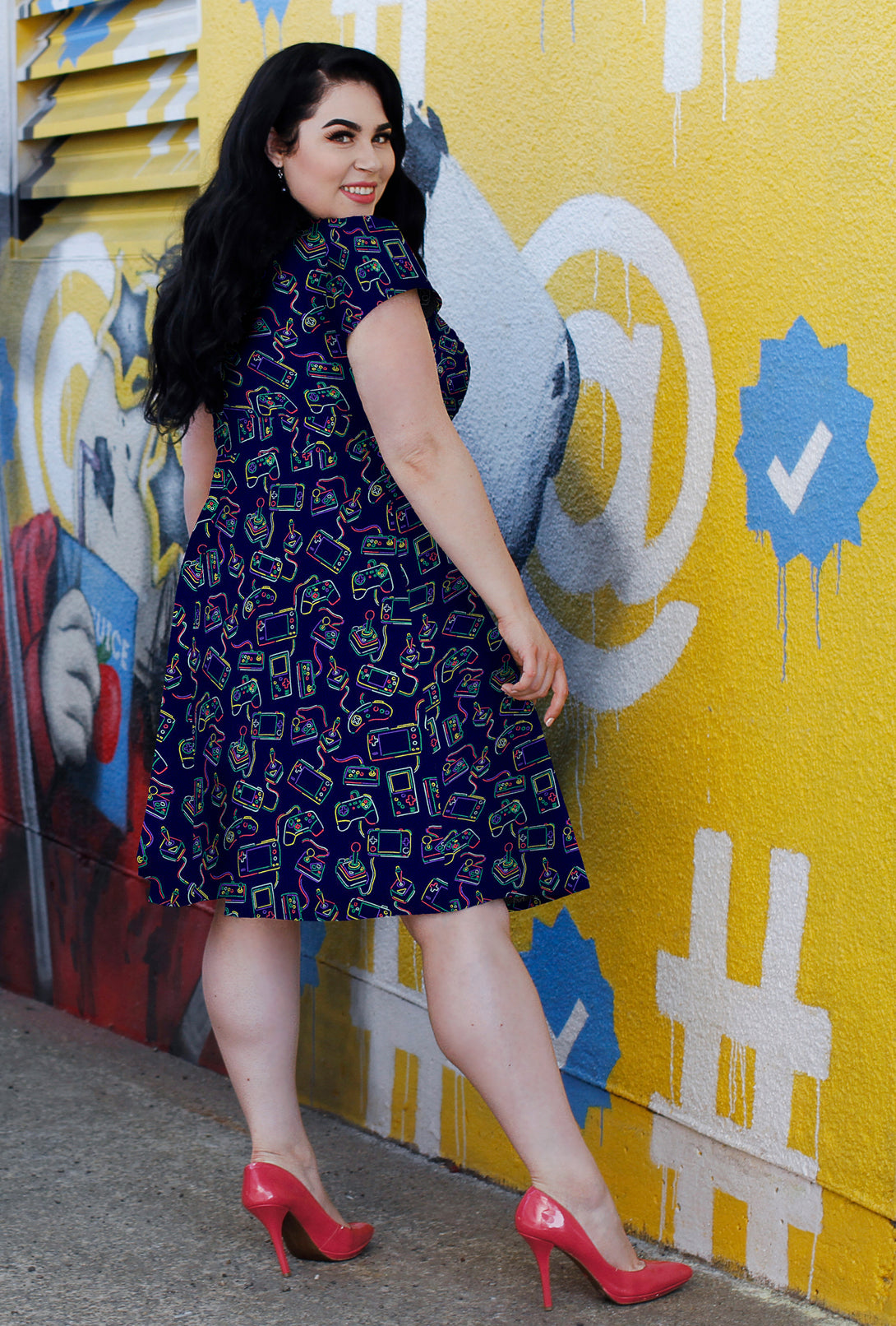 Marie - Level up Lovely - Gamer Dress – Cherry Velvet